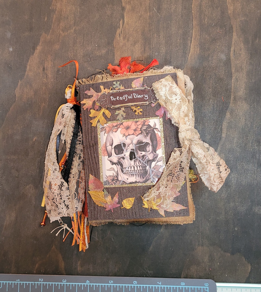 Dreadful Diary - Handcrafted Soft-spine Junk Journal Spell Book With ...