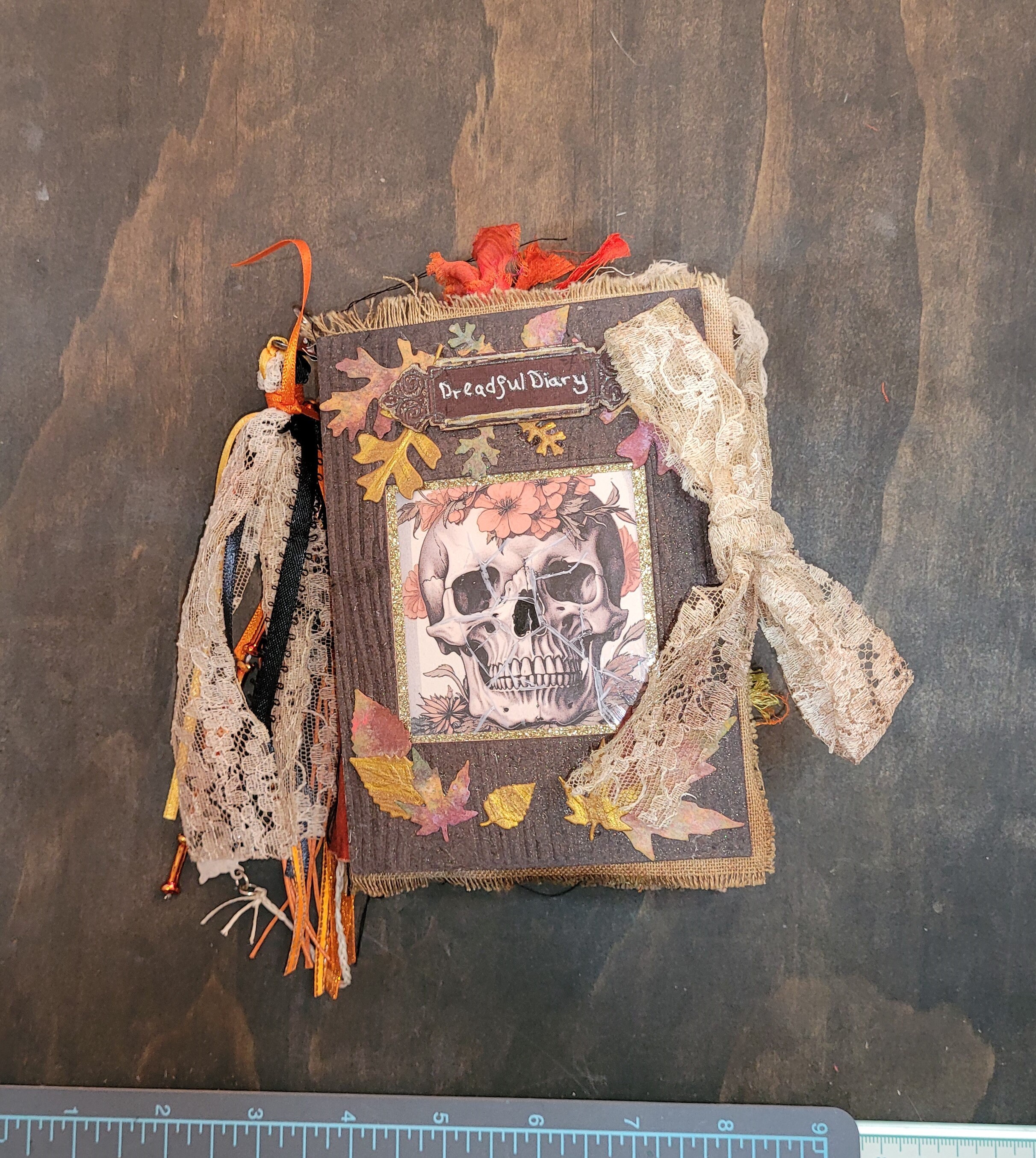 Dreadful Diary - Handcrafted Soft-spine Junk Journal Spell Book With ...