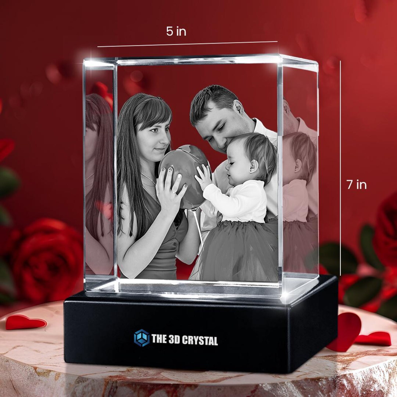 Personalized 3D Crystal Cube Photo - Unique Gift for Pet Lovers ...