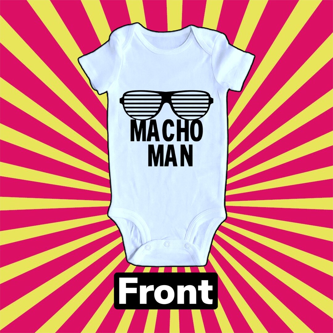 Macho Man Wrestling Bodysuit Baby Shower Gift - Etsy