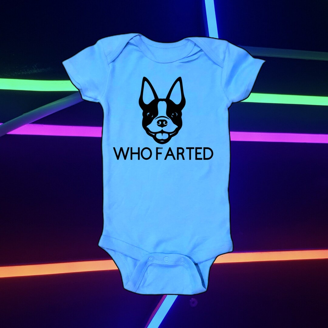 Boston Terrier Who Farted Dog Lover Bodysuit Baby Shower Gift - Etsy