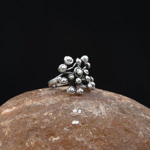 Silver Plated Zamak Ring, Large Antique Zamak Adjustable Ring ...