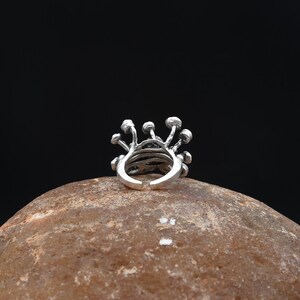 Silver Plated Zamak Ring, Large Antique Zamak Adjustable Ring ...