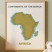 Africa Map Poster, Map of the World Wall Art, Africa Wall Art ...