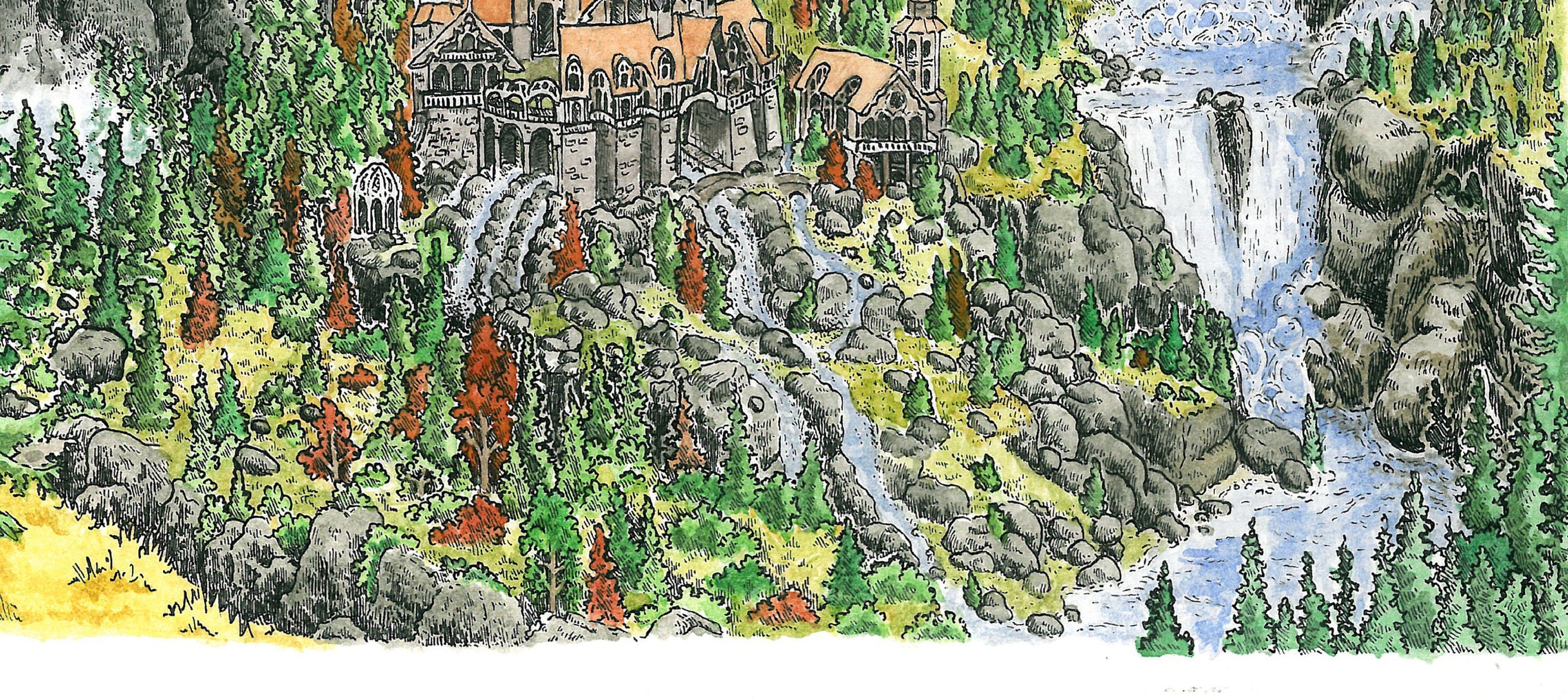 Rivendell Middle Earth Map Elvish Medieval Decor Dwarf - Etsy Australia