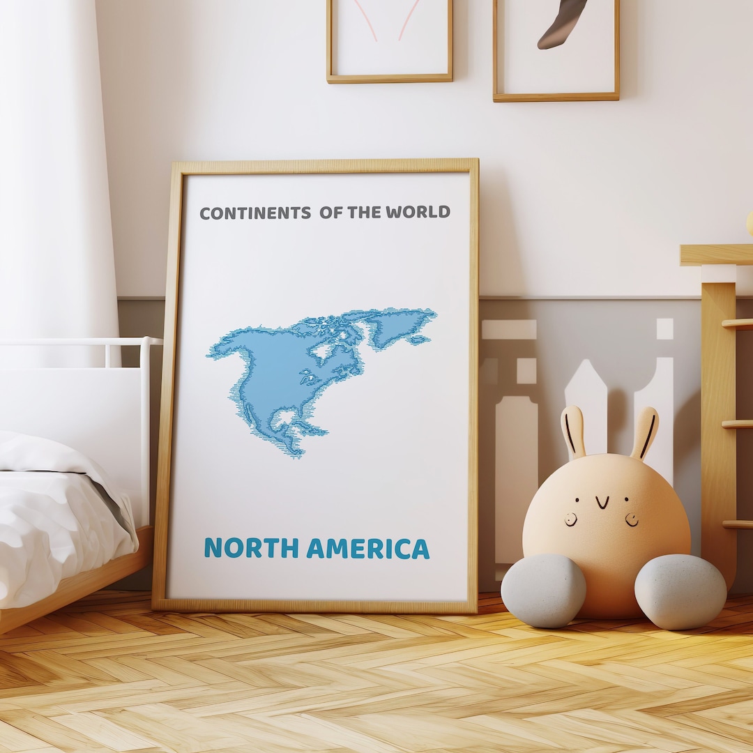 North America Map Poster, Map of the World Wall Art, Homeschool ...