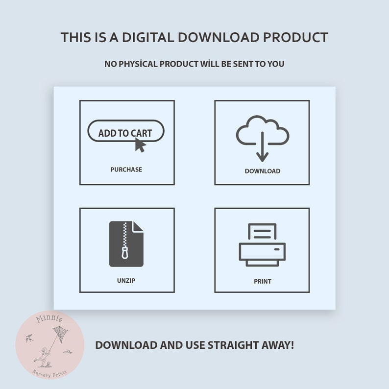 Initial Cat Poster for Nursery, First Letter Animal Wall Art ...