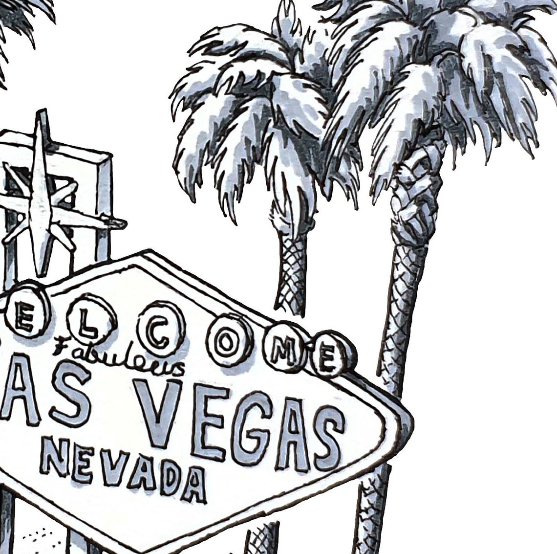 Las Vegas Sign Wall Art, Trendy Architecture Print Posters, - Etsy