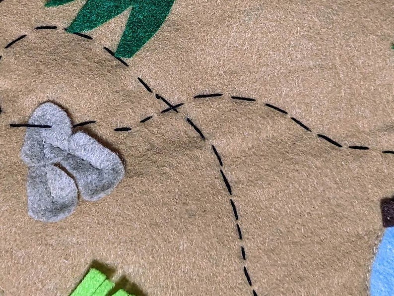 Felt Pirate Treasure Map Play Mat for Pretend Play, Treasure Hunt - Etsy