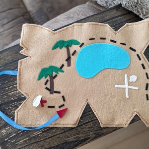 Felt Pirate Treasure Map Party Favors Party Pack of 8 Maps Handmade and ...
