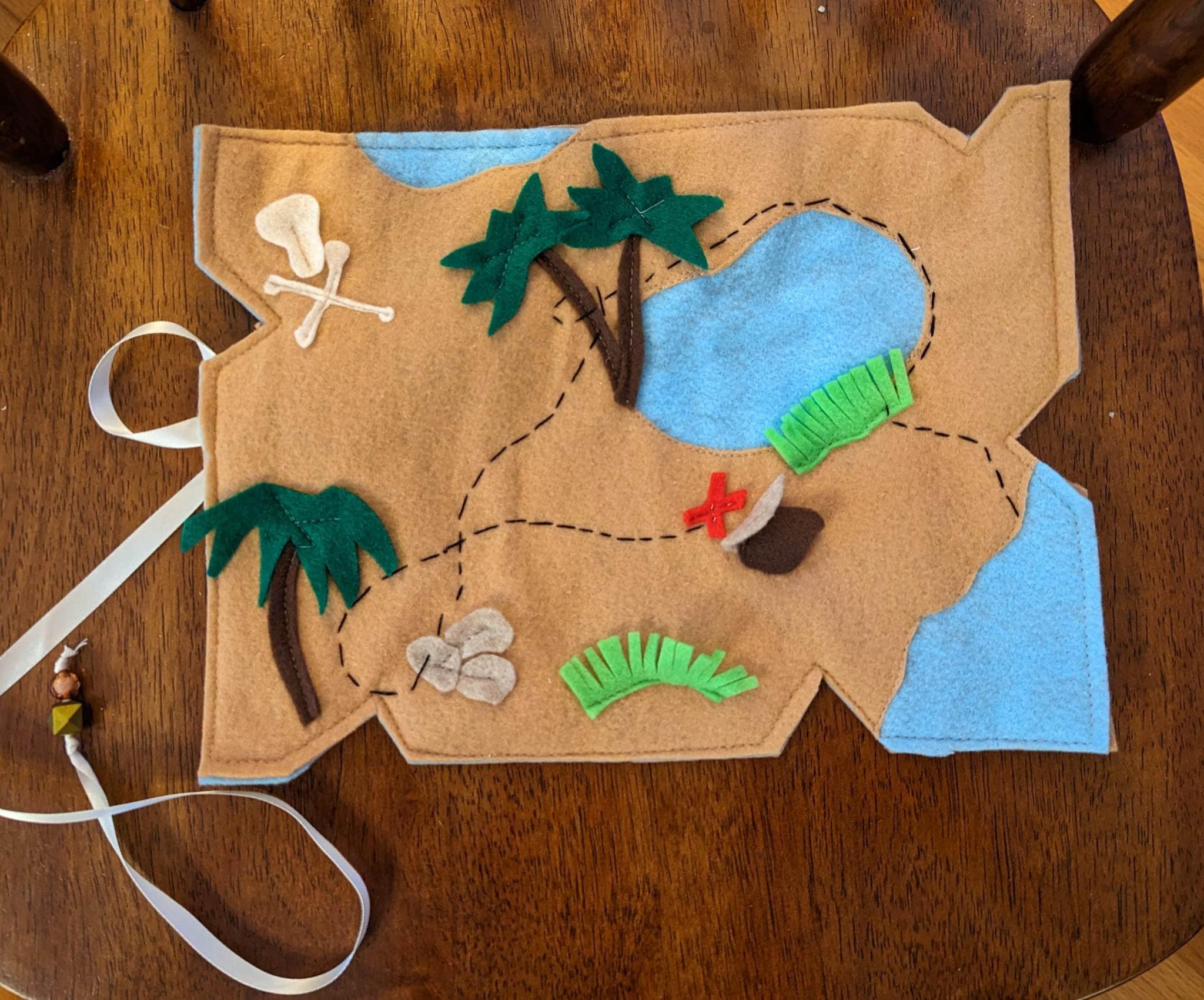 Felt Pirate Treasure Map Play Mat for Pretend Play Treasure - Etsy