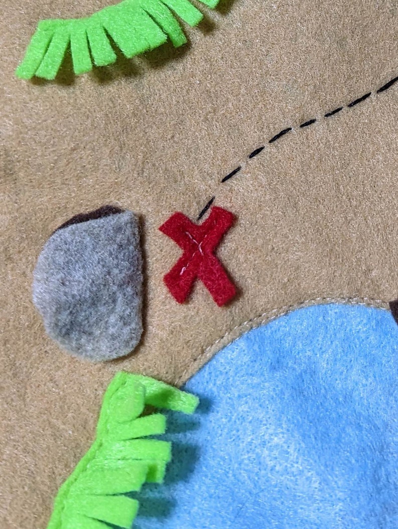 Felt Pirate Treasure Map Play Mat for Pretend Play, Treasure Hunt - Etsy