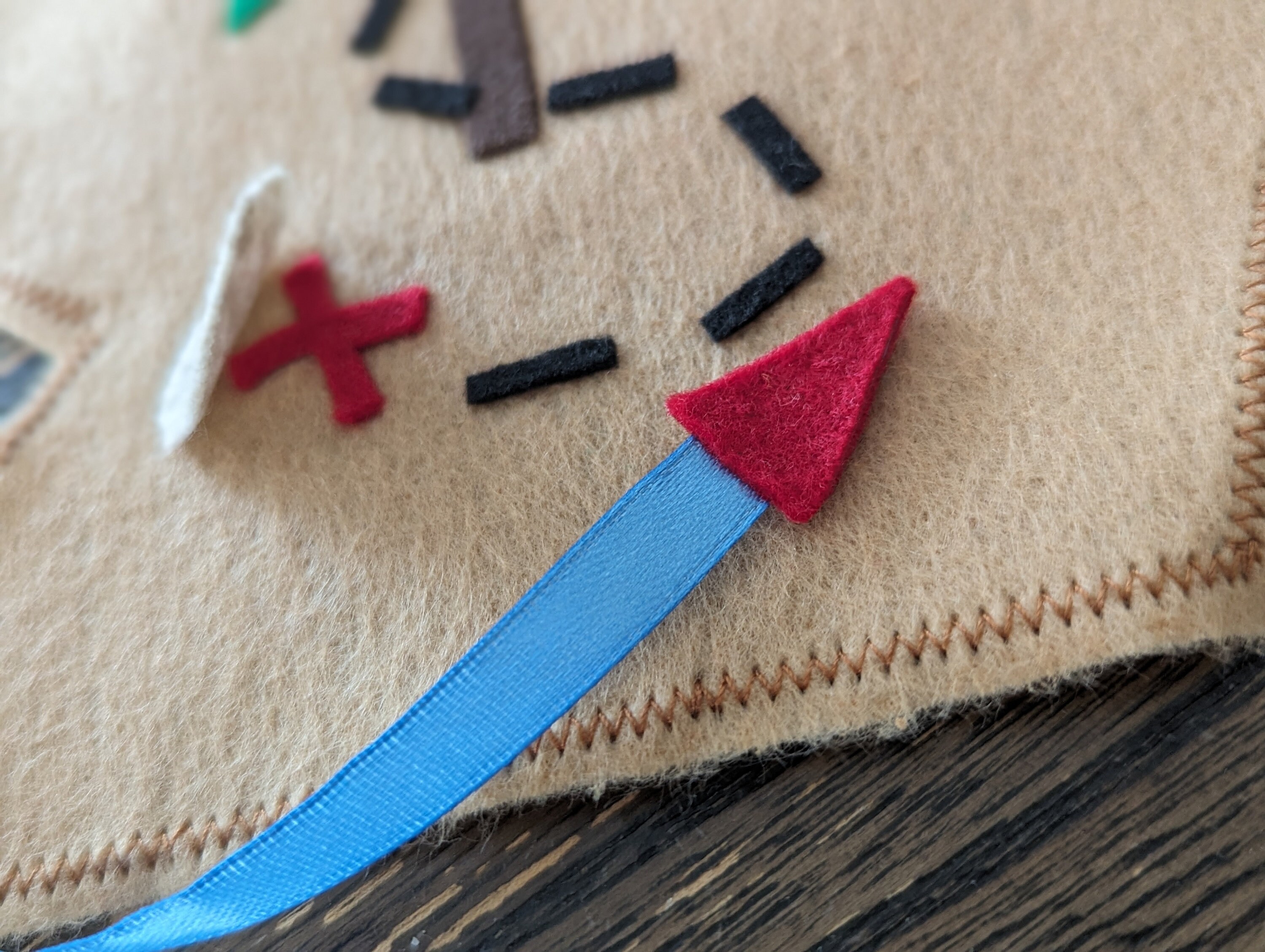 Felt Pirate Treasure Map Party Favors Party Pack of 8 Maps Handmade and ...