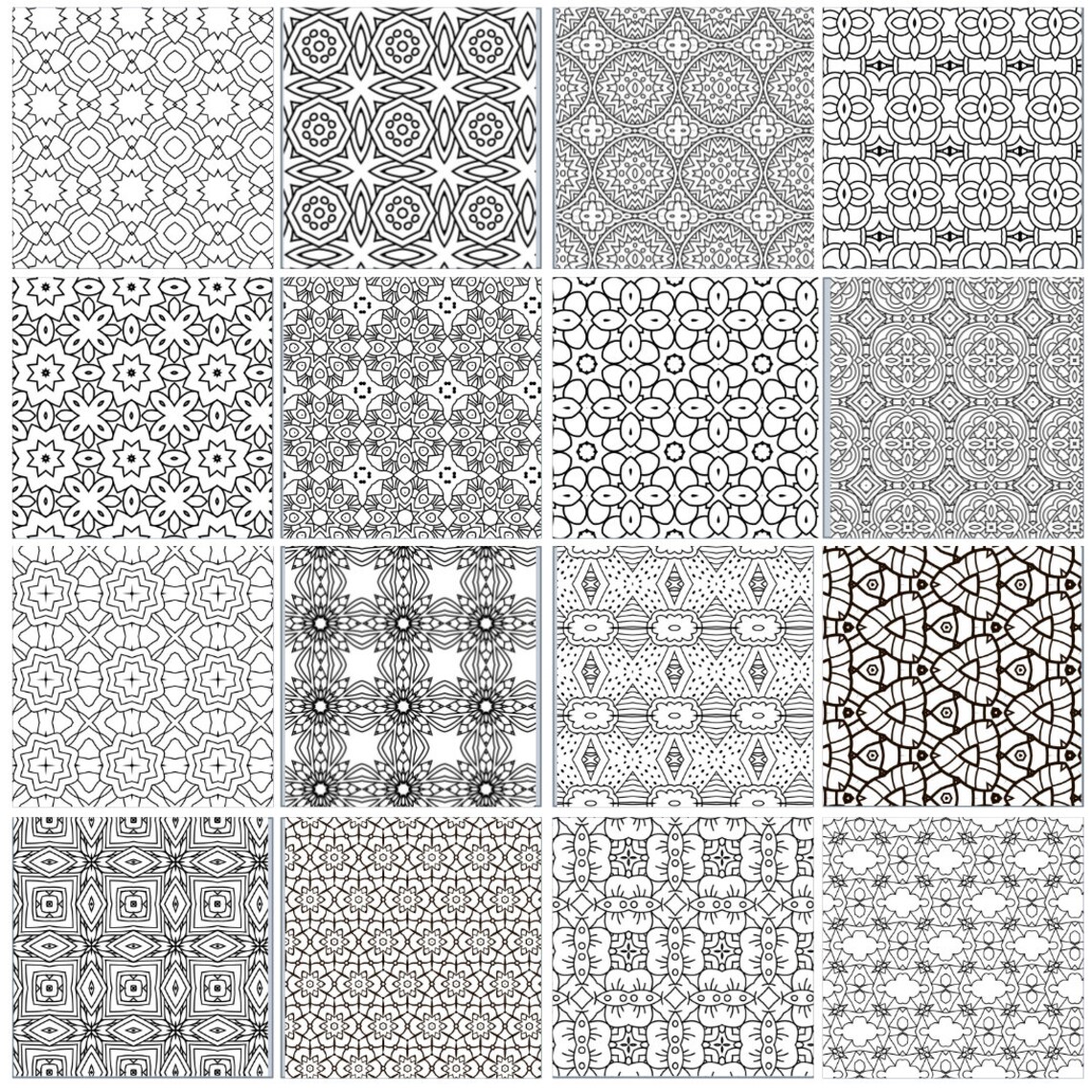 300 Geometric Coloring Design Pages Digital Download Pdf File - Fun ...
