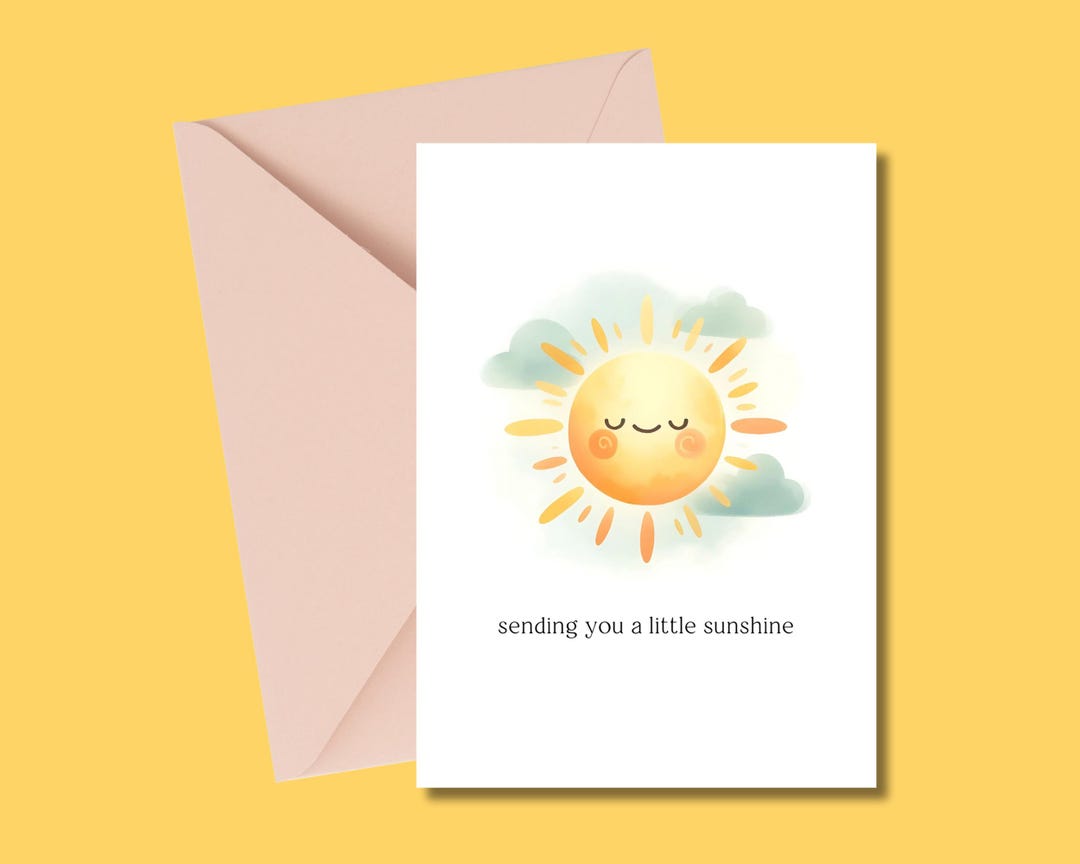 Sending You Sunshine Card Printable Uplifting Card Digital Download ...