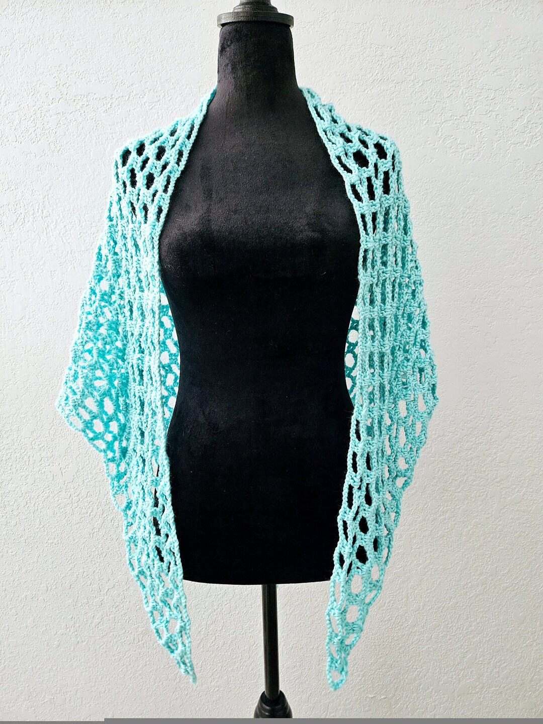Handmade Crochet Summer Shawl: Lightweight Acrylic Swimsuit Coverup - Etsy
