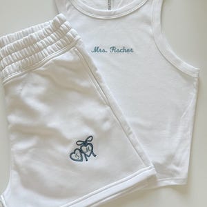 Embroidered Sorority Tank Set - Etsy