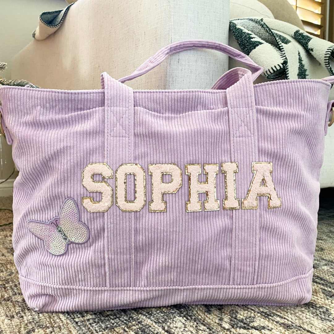 Girls Personalized Tote Bag Teddy Tote Sherpa Tote Bag Patch Name Tote ...