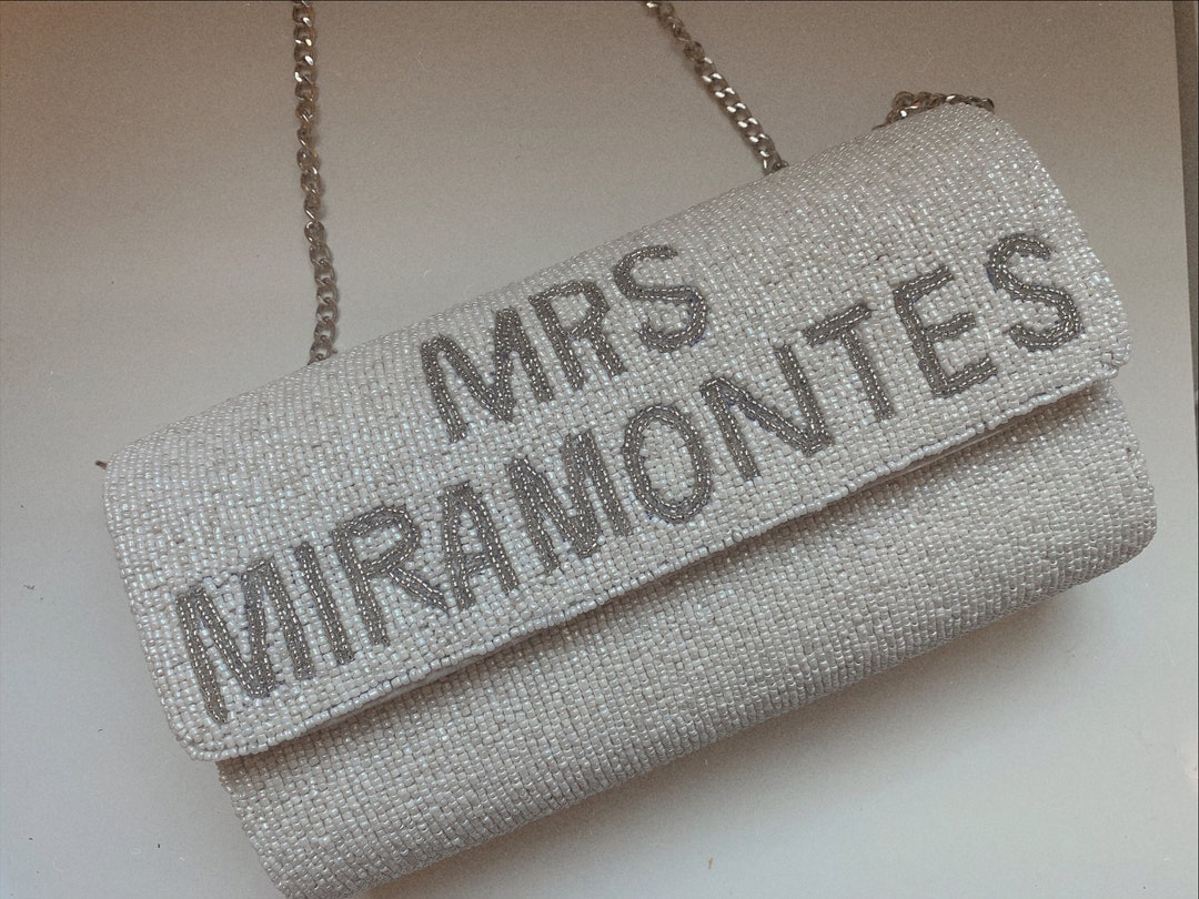 Beaded Bride Purse, Beaded Mrs Purse for Wedding, Bride Purse ...