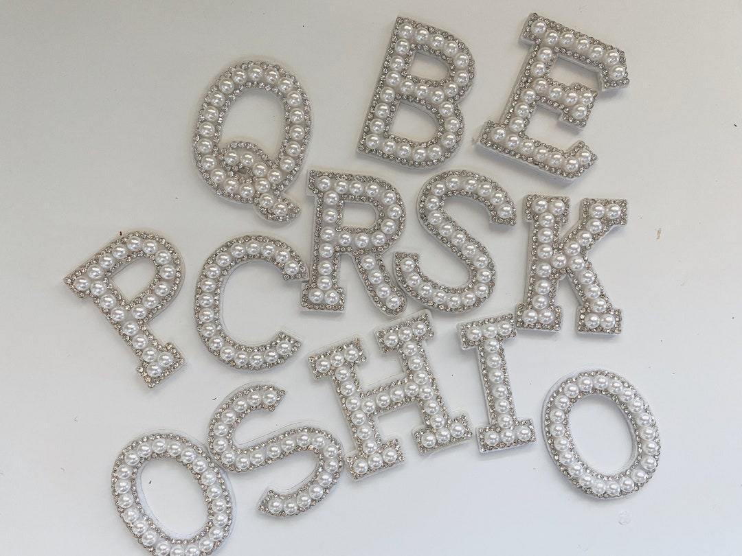 Bride and Mrs Pearl Rhinestone Letter Patches for Diy Projects, Letter ...