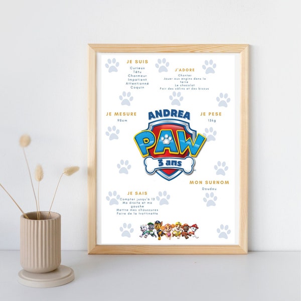 Paw Patrol Print Poster - Etsy