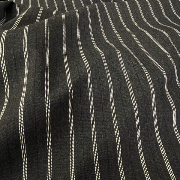 Black and White Pinstripe Fabric - Etsy