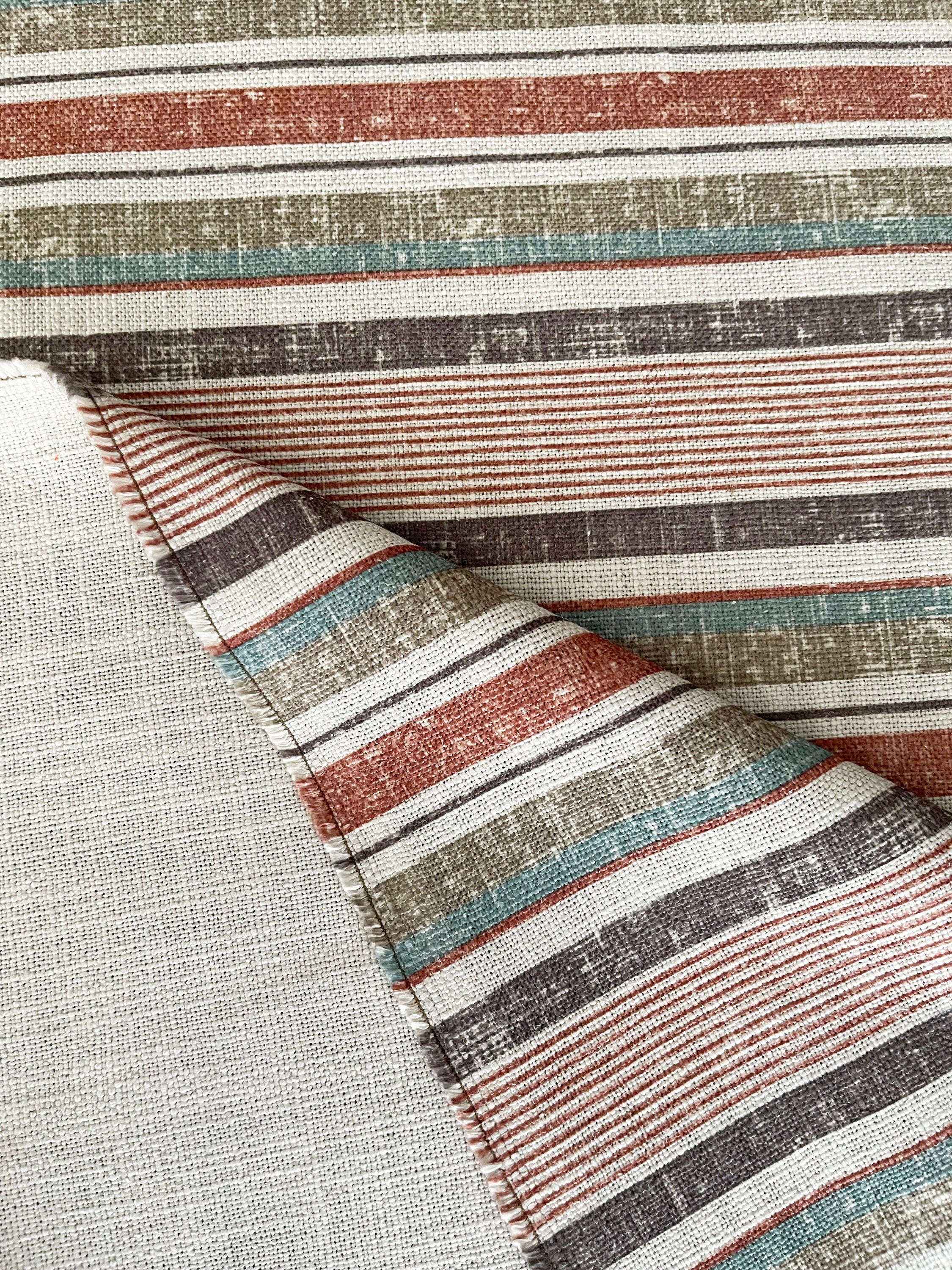 Patina Earth Stripe Shades of Rust Orange Beige Oatmeal - Etsy