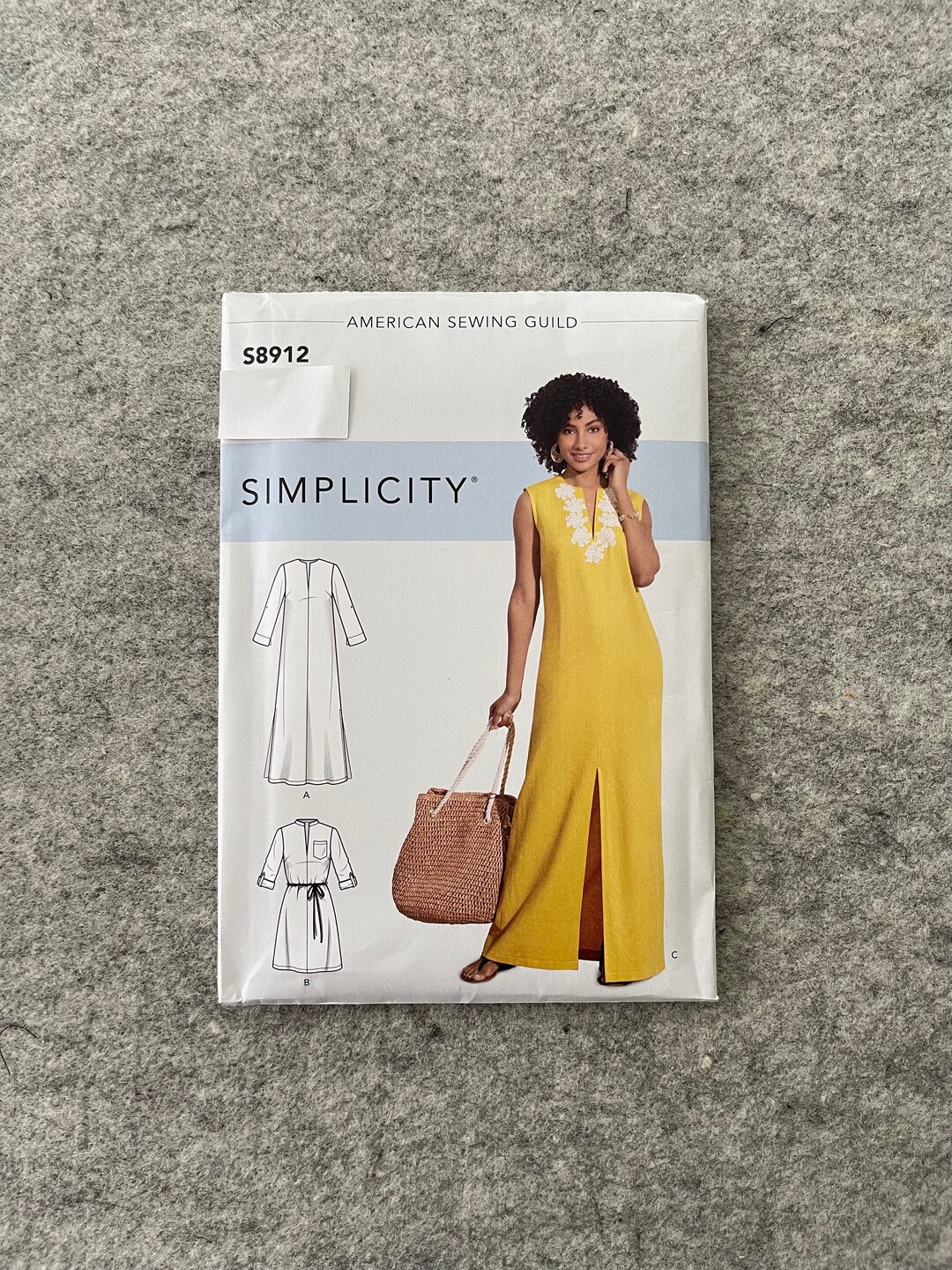 Simplicity 8912 Dress Sewing Pattern S8912 Shirt Dress or Caftan Style ...