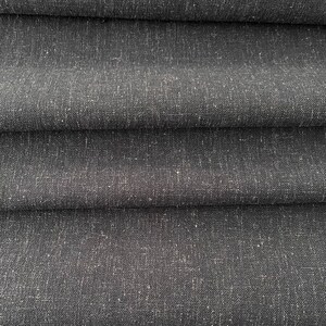 Slate Navy Blue Linen Blend Fabric - Linen Polyester Blend Fabric ...