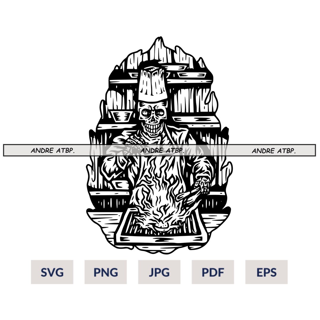 Skull Chef Svg File, Master Chef Svg, Kitchen Svg, Chef Shirt, Grill ...