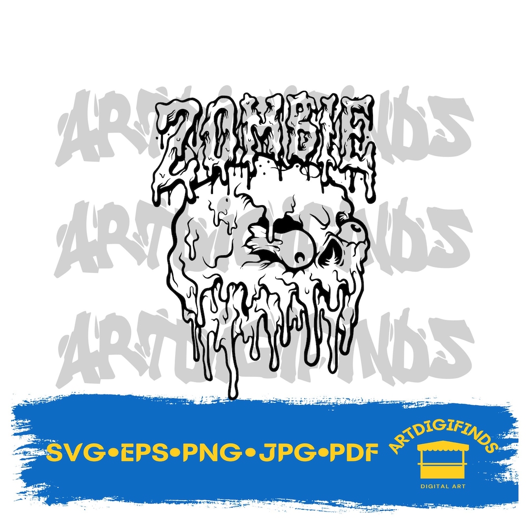 Zombie Svg Brains Svg Halloween Svg Digital Download - Etsy