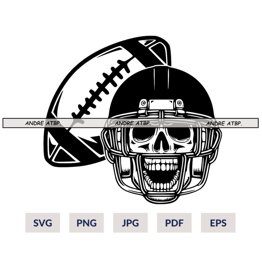 Skull Football Svg | American Football Skull Svg | Football Skull Svg ...