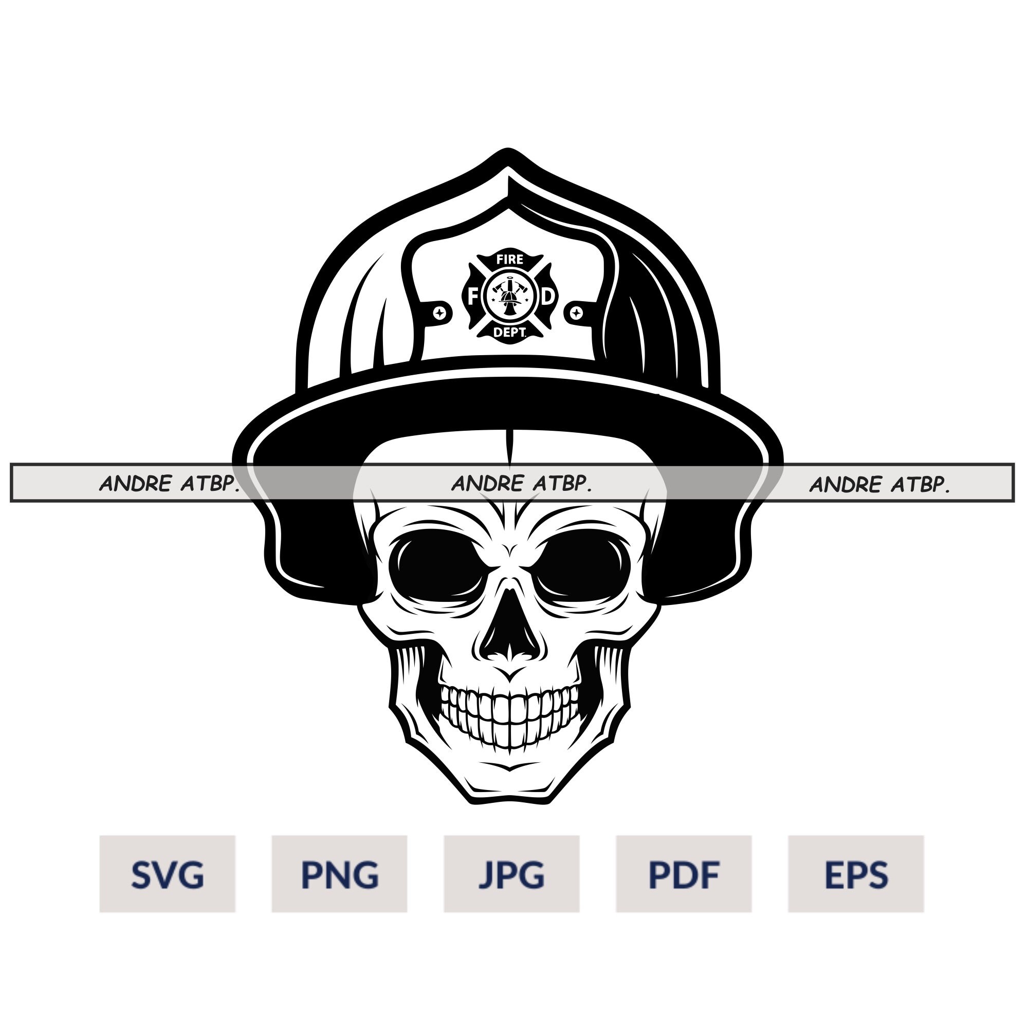 Firefighter Skull Svg File Firefighter Svg Fireman Svg - Etsy