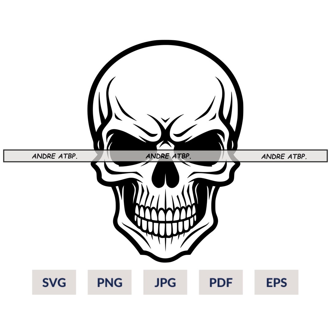 Skull SVG, Skull Clipart, Skull Cut File for Cricut , Skull Png , Skull ...