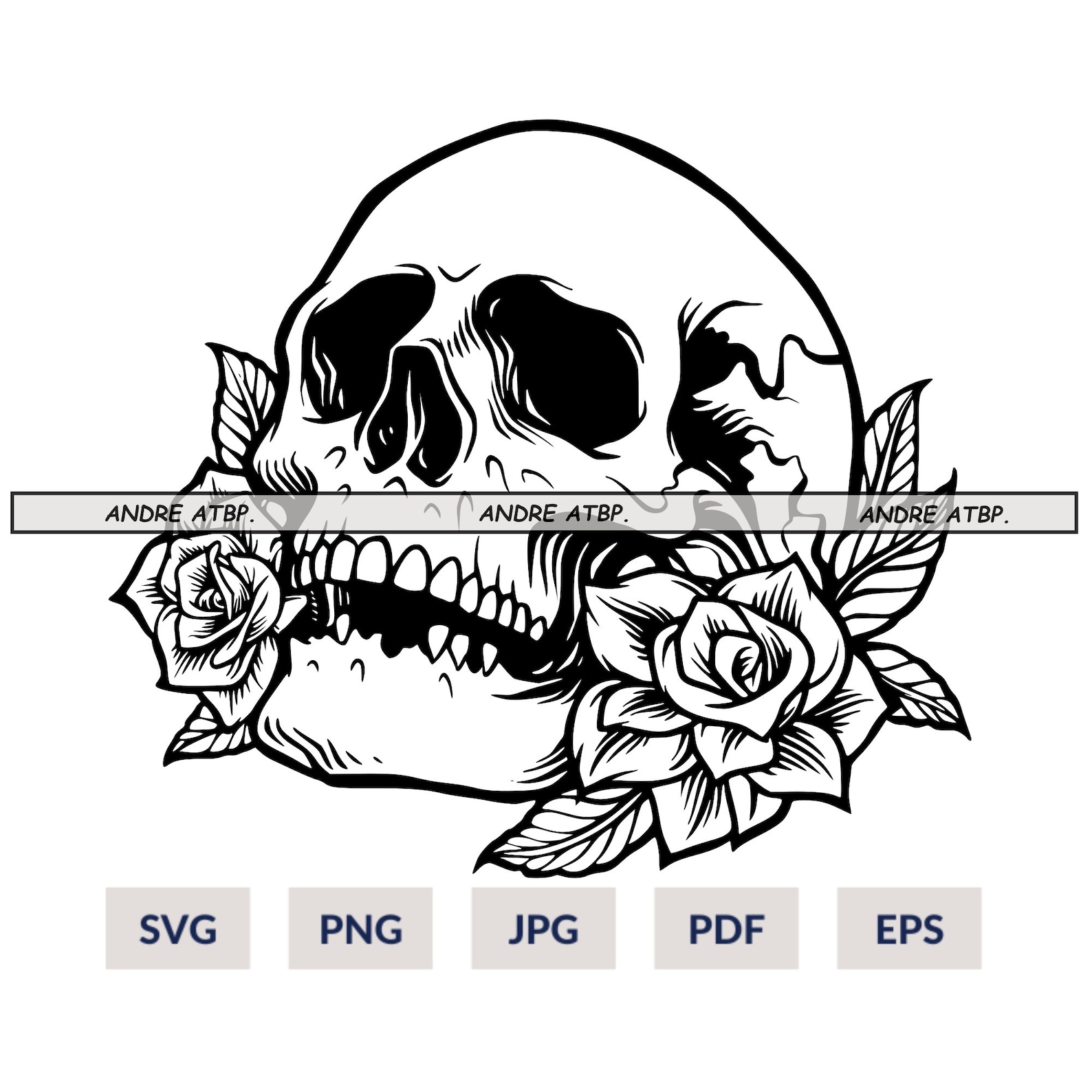 Skull Svg File, Flower Skull Svg, Skull Cut File, Floral Skull Svg File ...