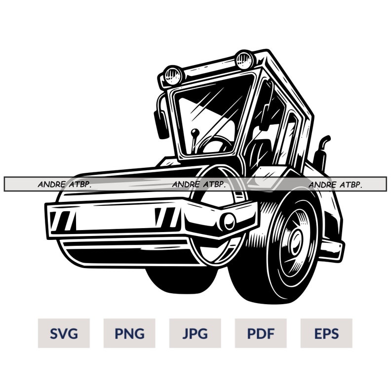 Asphalt Steam Roller SVG, Construction Vehicle SVG, Heavy Machine ...