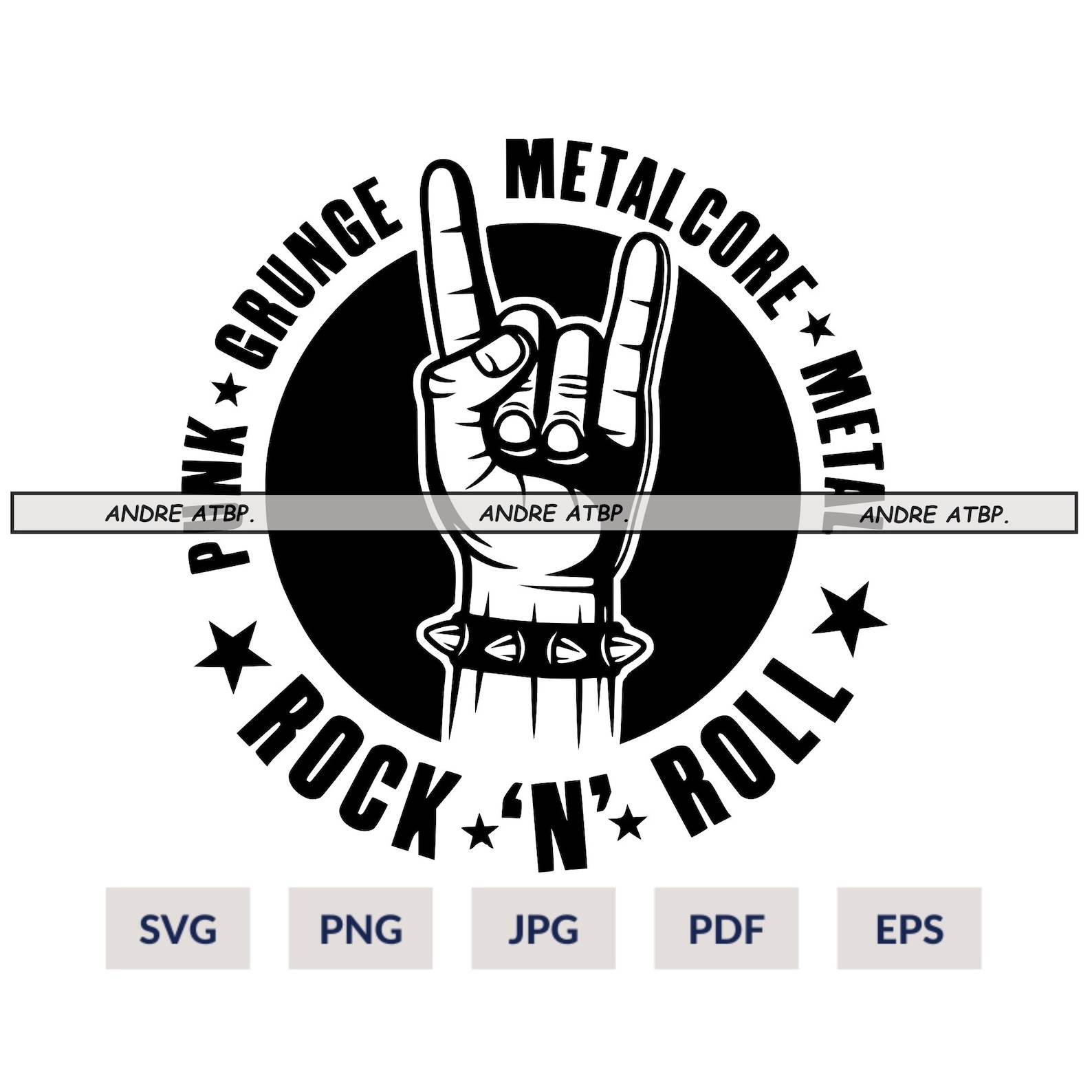 Rock and Roll Music SVG | Rock N Roll SVG | Rock Hand Sign Svg | Rock N ...