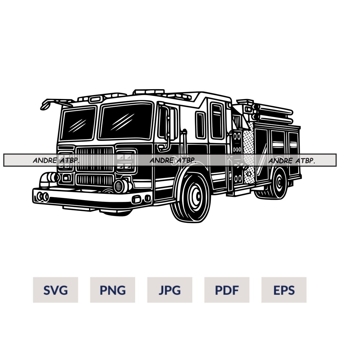 Fire Truck SVG Fire Engine SVG First Responder Svg Fire Truck Clipart ...