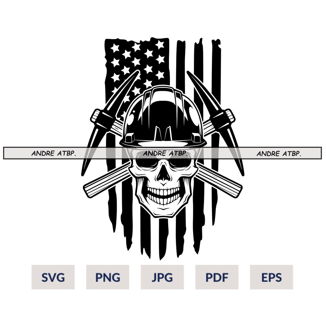 US Mining Skull Svg | Coal Miner Skull Svg | Skull Clipart | Miner Svg ...