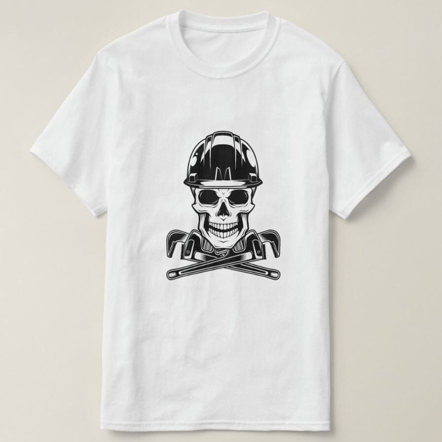 Skull With Crossed Pipe Wrench Svg Carpenter Repair Skull - Etsy