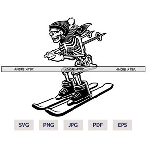 Skeleton Skiing Svg, Skeleton Svg, Skiing Svg, Skeleton Ski Svg ...