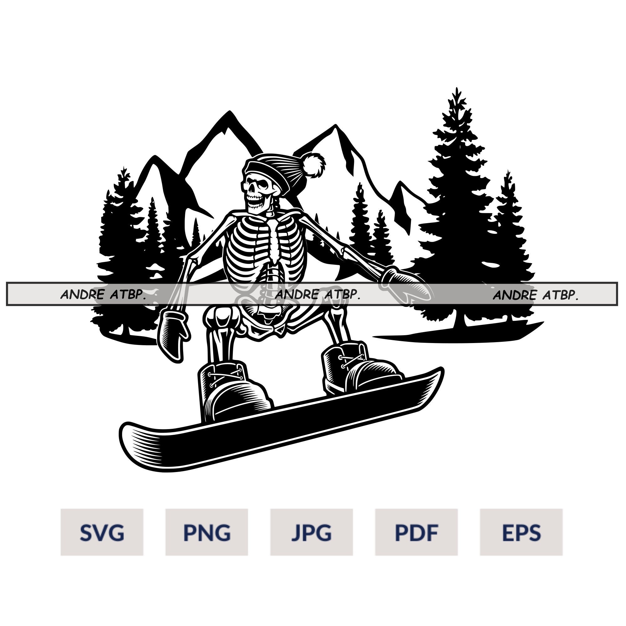 Skeleton Snowboarding Svg, Skeleton Svg, Snowboard Svg, Skeleton ...