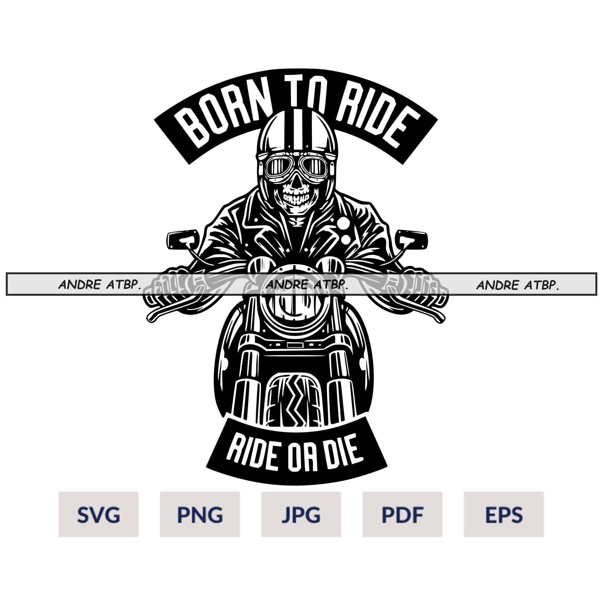 Skeleton Riding Motorcycle Svg, Born to Ride Svg, Motorbike Svg, Skull ...