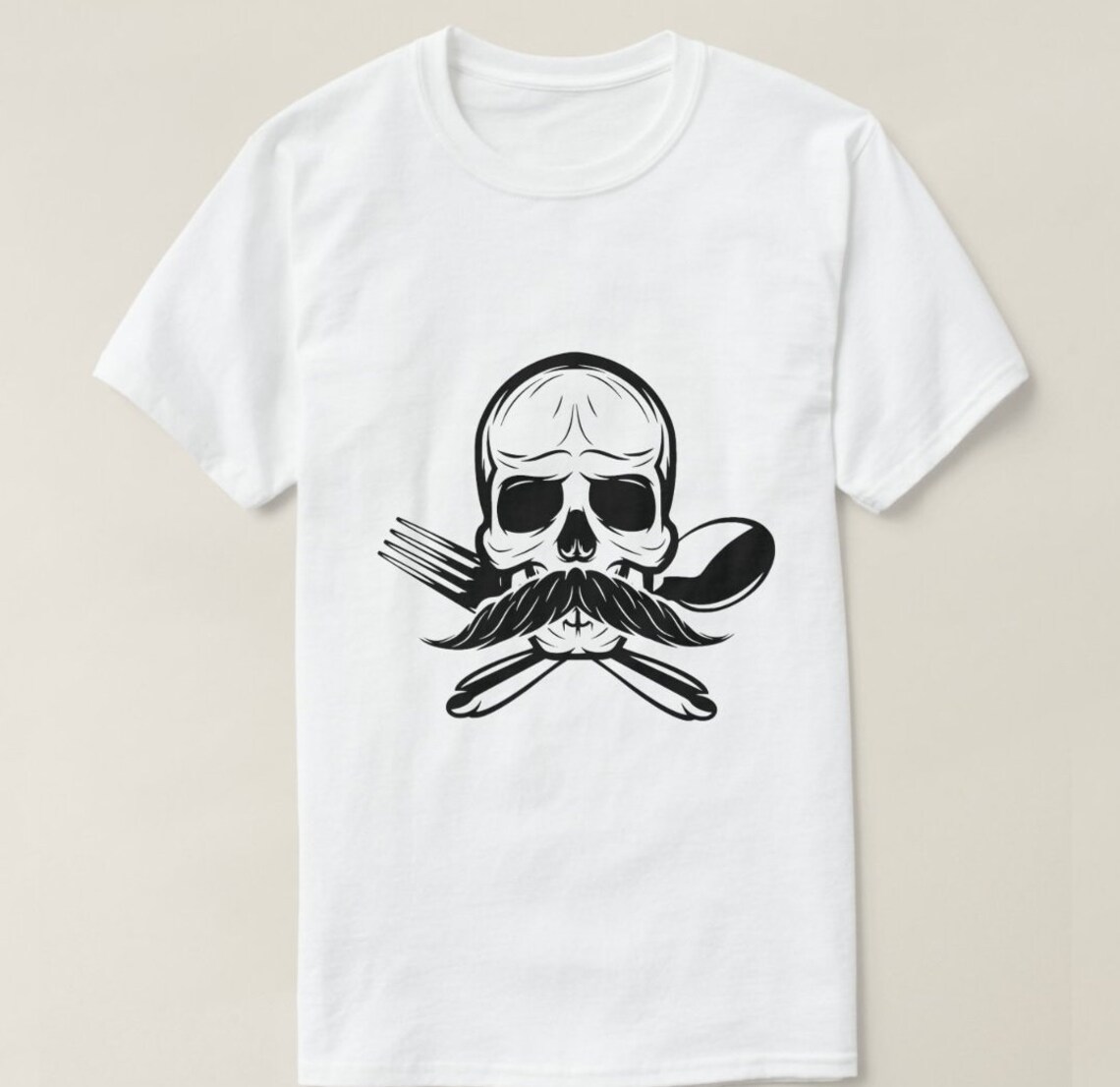 Skull With Kitchen Utensils Fork Spoon SVG PNG EPS Layered by Color Cut ...