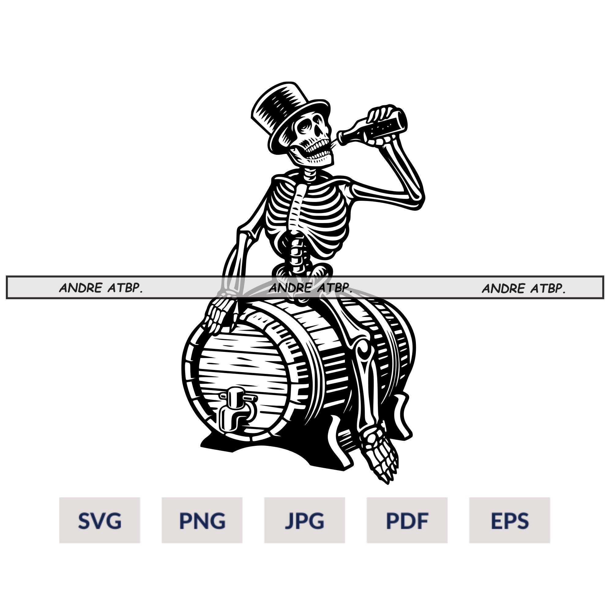Skeleton Riding Barrel Svg, Skeleton Svg, Skeleton Drinking Svg ...