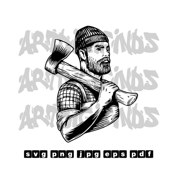 Lumberjack Svg Woodcutter Svg Lumberjack Clipart Lumberjack | Etsy