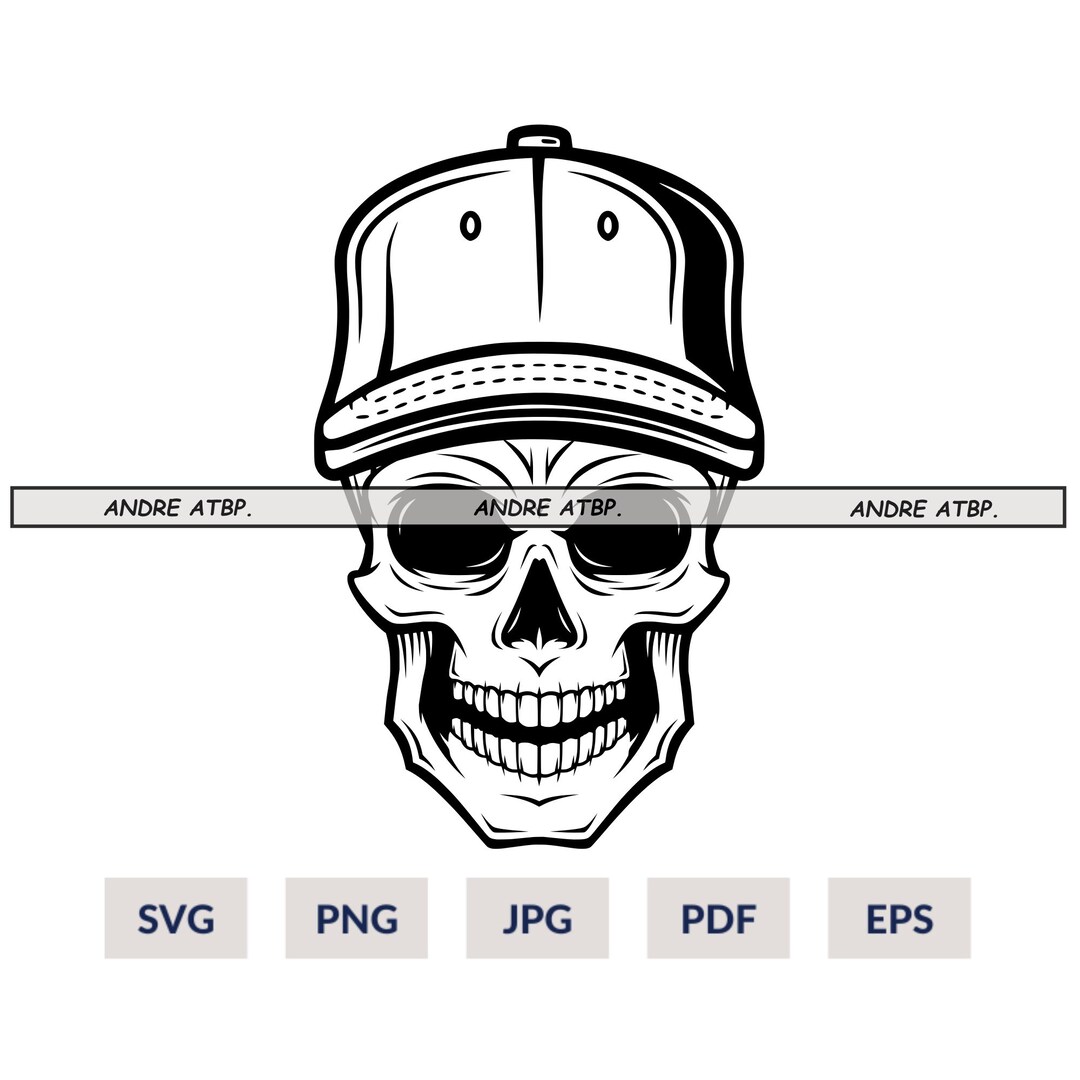 Dad Hat Skull SVG | Skeleton Baseball Cap SVG | Dad Svg | Dad Life Svg ...