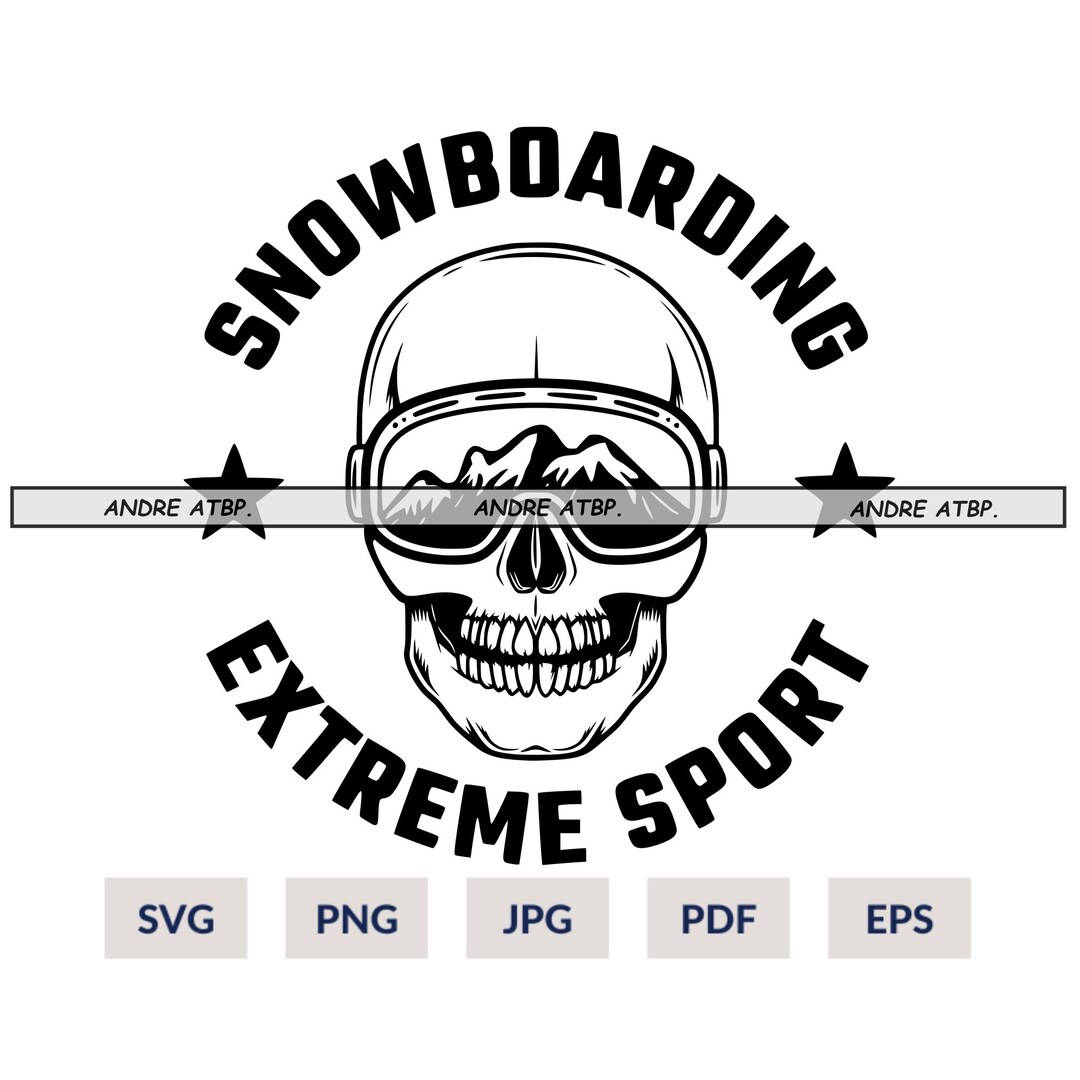 Skull Snowboarding Svg, Skull Svg, Skeleton Svg, Snowboard Svg, Skull ...