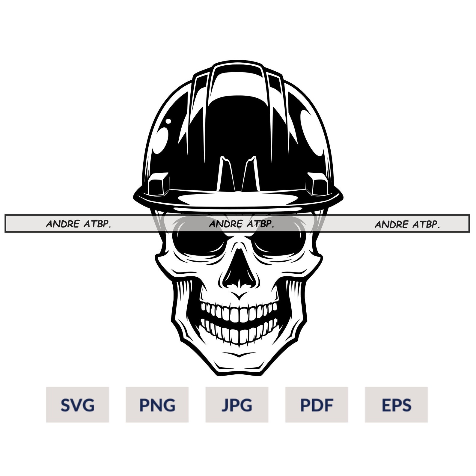 Skull With Hard Hat SVG | Construction Svg | Engineer SVG ...