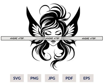 Fairy SVG JPEG & AI. Instant Digital Download File Cuttable, Mythical ...